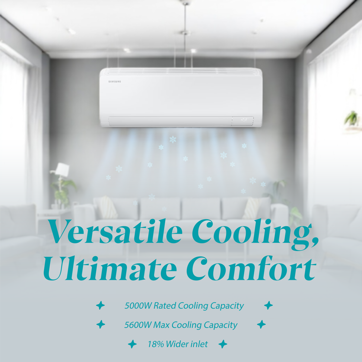 Samsung Bespoke AI 1.5 Ton 3 Star Split Inverter AC (Non WindFree, Pla ...